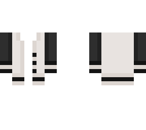 Dark Varsity Jacket White (Base) | Minecraft Skin