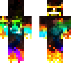 Rainbow Demon Void uncloaked | Minecraft Skin