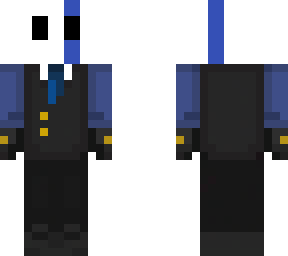 Folk Blue Vest Skin | Minecraft Skin