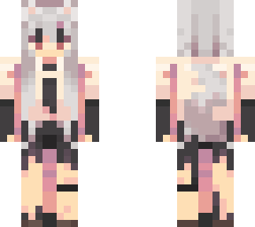 .Grey Wolf / Demi-Human. /girl | Minecraft Skin