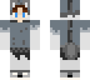 Ashen Wolf Hoodie | Minecraft Skin