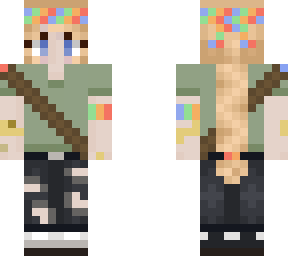 gold snake tattoos - colorful + braid | Minecraft Skin