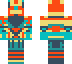 Colormind palette generator Alien | Minecraft Skin