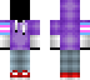 Transgender Faceless Man with Lavender Ribbon | Minecraft Skin