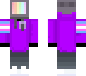 Transgender TV Head with Lavender Ribbon | Minecraft Skin