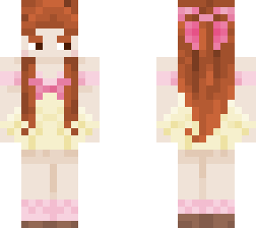 Ginger with Yellow Dress | Minecraft Skin