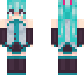 ~hiding in your wifi!~ miku | Minecraft Skin