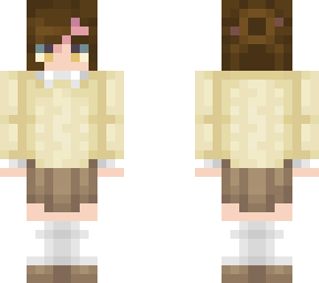 Girl with a Bun in Her Hair | Minecraft Skin