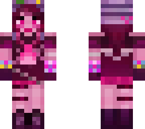 cute raver scene girl | Minecraft Skin