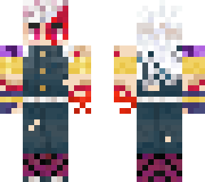 Battle Damaged Tengen (Updated hand) | Minecraft Skin