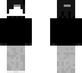 Black Messy Boy Hair | Minecraft Skin