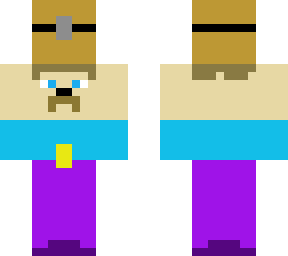 steve holding the chest | Minecraft Skin