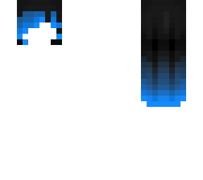 Black and Light Blue Fade | HB | Minecraft Skin