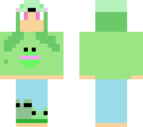 Cute Frog girl skin | Minecraft Skin