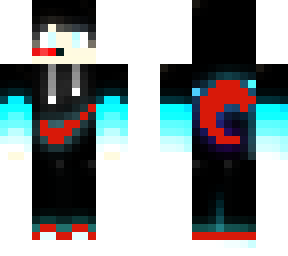 gamer red and blue skin | Minecraft Skin