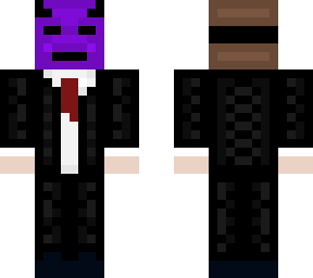 Purple Masked of Suit a Man of Devil | Minecraft Skin