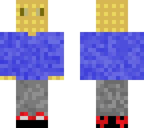 cornycraft. corn in a blue shirt | Minecraft Skin