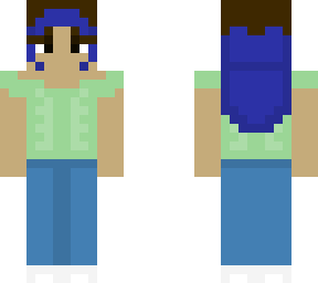 girl with blue dyed hair | Minecraft Skin