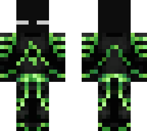 green cape skin enderman theme verde | Minecraft Skin