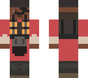 Red Tf2 demoman | Minecraft Skin