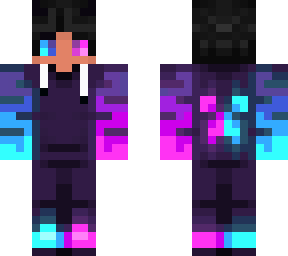 Neon creeper boy | Minecraft Skin