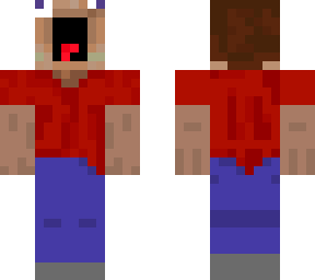 Red crazy Steve (screaming Steve) | Minecraft Skin