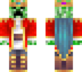 creeper king red version | Minecraft Skin