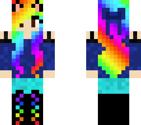 necko rainbow | Minecraft Skin