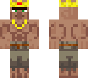 Buff King Villager | Minecraft Skin