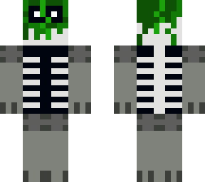 Mossy skeleton-big flower | Minecraft Skin