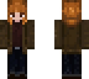 ginger leather jacket girl | Minecraft Skin