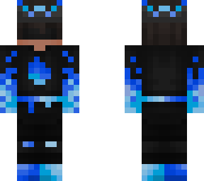 Blue Flamefrags with a crown | Minecraft Skin