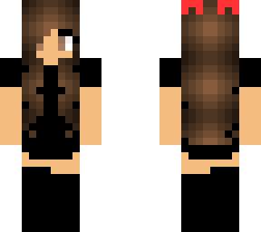 Female - Mini-Bows - Casual Black Outfit | Minecraft Skin