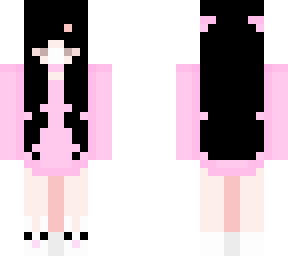 girl ~ bunny slippers | Minecraft Skin