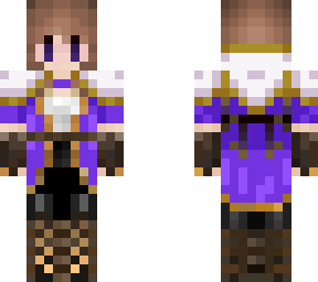 re-coloured purple heart cape skin | Minecraft Skin