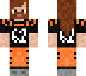 Bengals Home Uniform Alt (With Orange 2024 Pants) | Minecraft Skin
