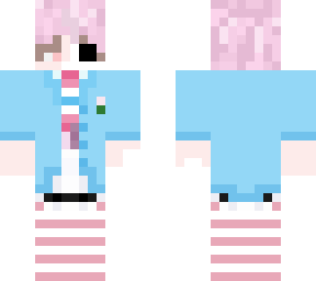 Skeleton ripped face Femboy Crime Lord | Minecraft Skin