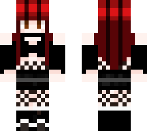 Gothgirl red haired | Minecraft Skin