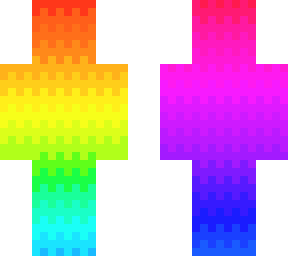 Rainbow front and back black sides | Minecraft Skin