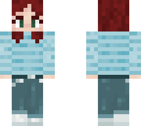 Red Hair Silver Chains | Minecraft Skin