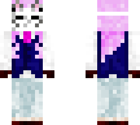 Snow Leopard Mask Girl (extra detail) | Minecraft Skin