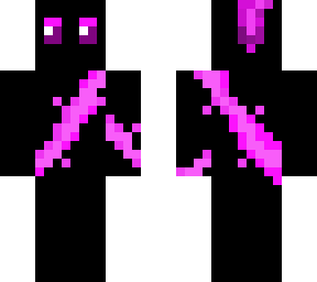 Cute Enderman With Purple Infections | Minecraft Skin