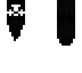 HB - Long Black Hair, Bangs & Beard | Minecraft Skin