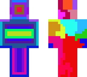 Rainbow Robot | Minecraft Skin