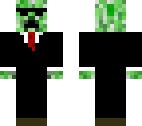 Creeper with Suit and Red Tie | Minecraft Skin