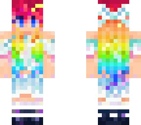 "Niji" - Rainbow Sparkle (Slightly Updated) | Minecraft Skin