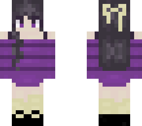 Cute purple girl | Minecraft Skin