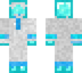 Diamond Man White Suit | Minecraft Skin