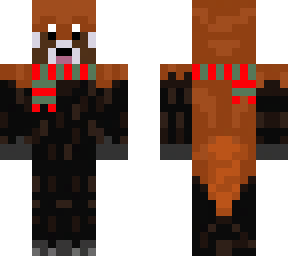 Red panda with scarf - fuzzy + ears mod (tail and ear tips) | Minecraft ...