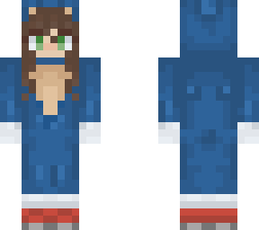 Sonic girl onesie | Minecraft Skin